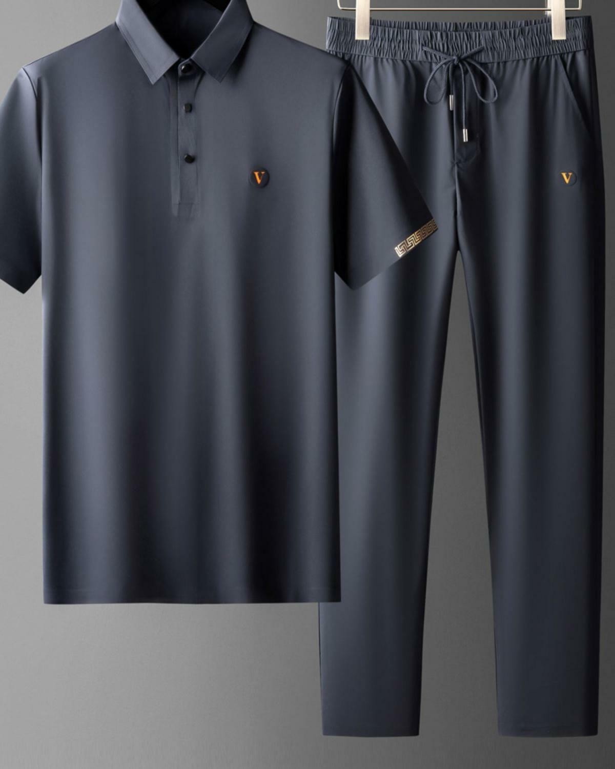 Fashion New Thin Simple Quick-drying Outfits Men's Business Polo Shirt ...