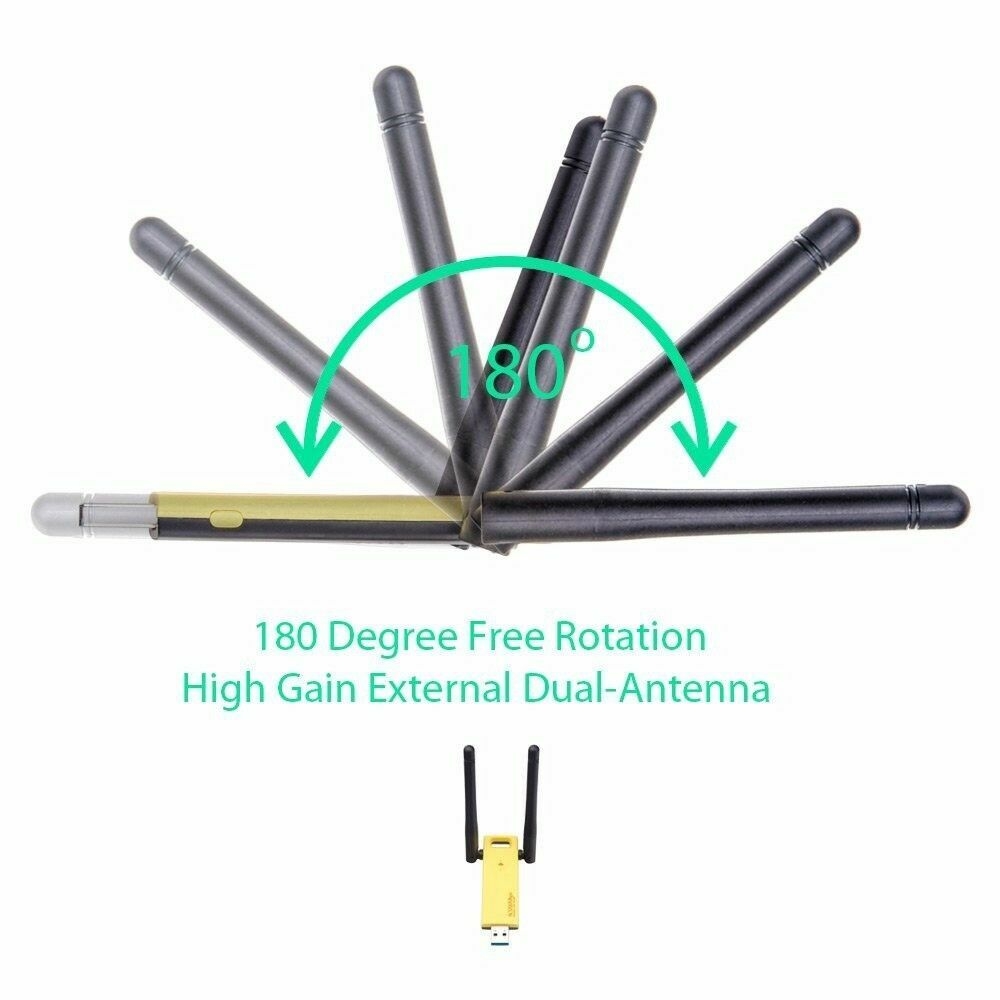 Generic Realtek RTL8812AU/RTL8812BU Dual Band 1200Mbps Wireless USB ...