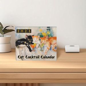 Generic Cat Cocktails Calendar 2025 Spiral-Bound Monthly Organizer for ...