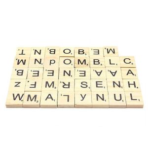 Generic 100pcs School Wooden Scrabble Tiles Letters Wedding Pendants ...