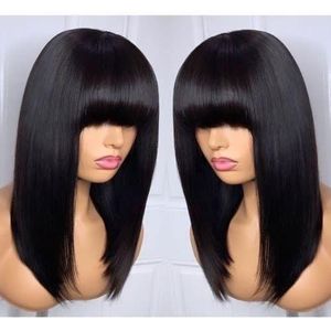 Fashion Medium Length BOb Wig With Fringe