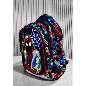 Fashion Miles Morales Spider-Man Graffiti School Backpack