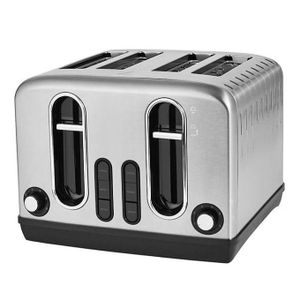 George Foreman Stainless Steel 4 Slice Toaster With High