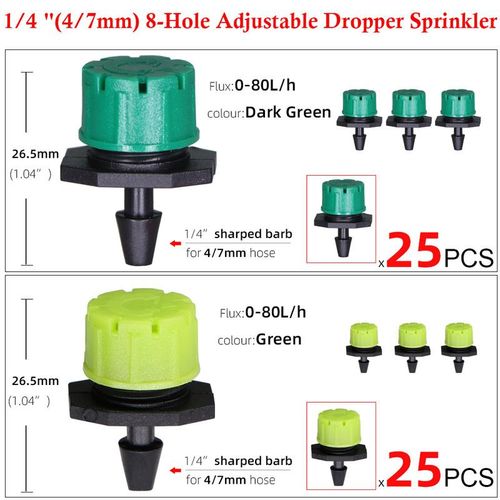 Generic Garden Adjustable Dropper 8-Hole Nozzle Drop Irrigation ...