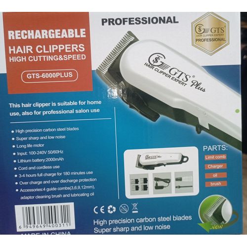 Gts Portable Rechargeable GTS Professional Hair Clipper – Nigeria Shopping