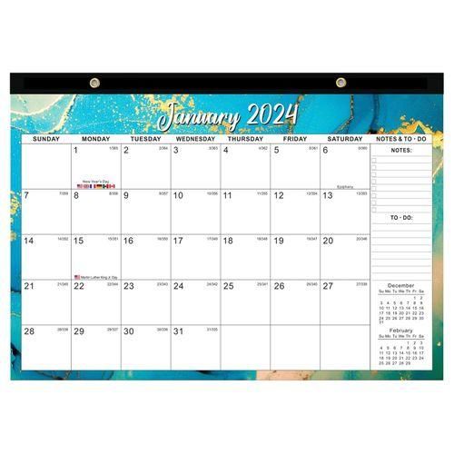 Generic Desk Calendar 20242025 English Desktop Wall Calendar Durable ...