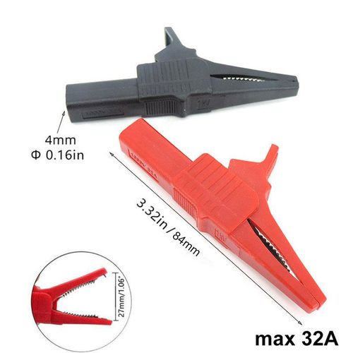 Generic 1000v 32a 4mm Banana Plug To Alligator Clip Clamp Crocodile ...
