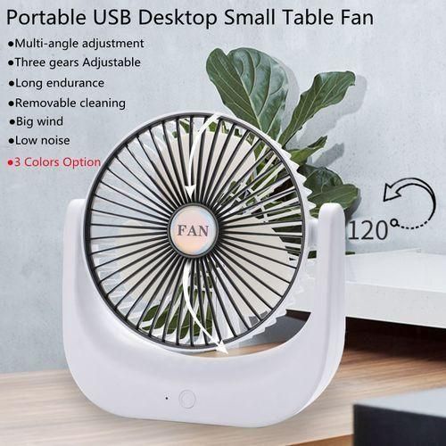 Generic 3 Speed Touch Adjust 7 Inch Mini USB Rechargeable Table Fan ...