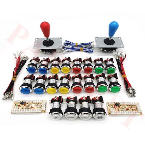 Generic Arcade Joystick DIY Kit Zero Arcade DIY Kit 2 Players Keyboard ...