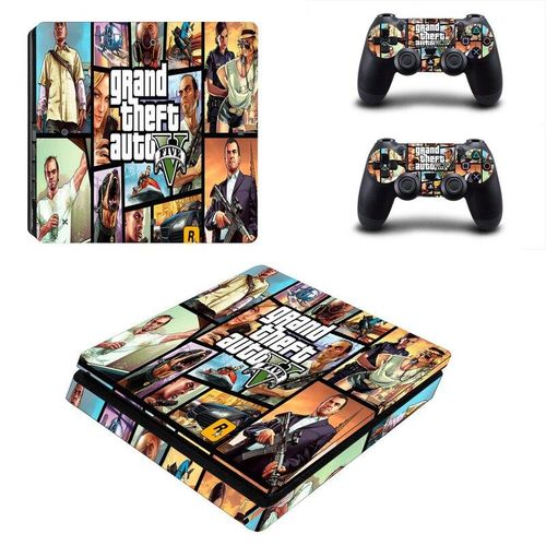 Generic Grand Theft Auto V GTA 5 PS4 Slim Skin Sticker Cover For ...