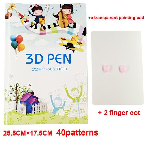 Generic 3D Printing Pen Drawing Book Reusable Colorful 14/40 Patterns ...