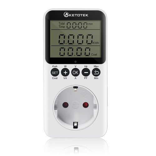 Generic EU Plug AC Power Meter Wattmeter Watt Monitor 230V Consumption ...