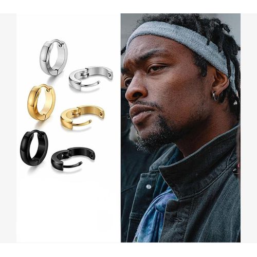 Mens small hoop earrings store