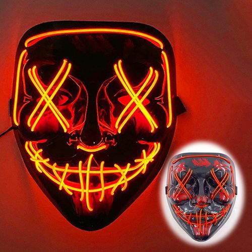 Generic Halloween Luminous Neon Mask Led Masquerade Party Mask | Jumia ...