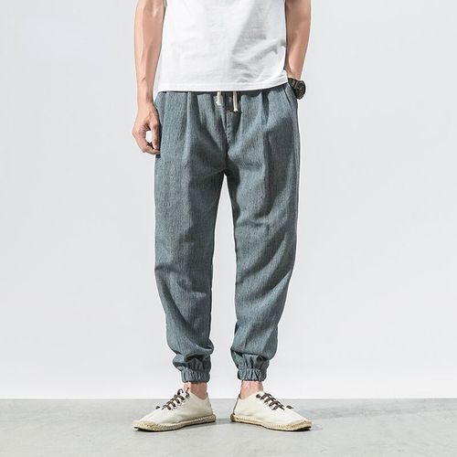 Generic (Light Blue)Chinese Style Casual Men Harem Pants Men Jogger ...