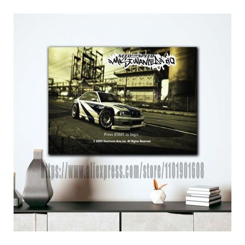 Generic Classic Need For Speed Most Wanted Action Video Game Canvas Art ...