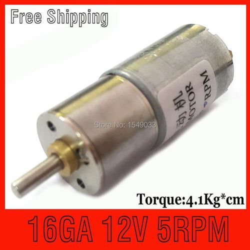 Generic 16ga 5rpm 16mm12v Dc Gearmotor High Torque 12v Motor Dc Gear ...