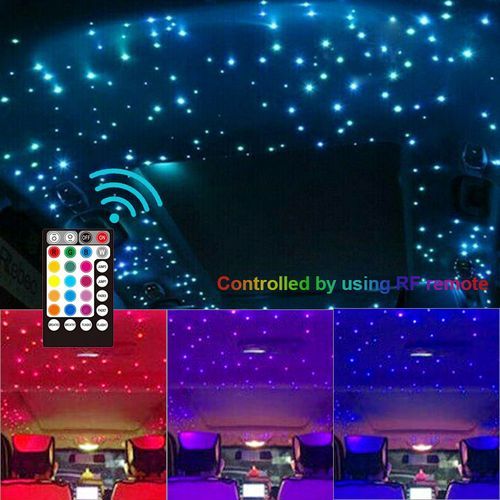 Fashion 12V RGB Fiber Optic Star Light Kit Car LED Ceiling Light Limo ...