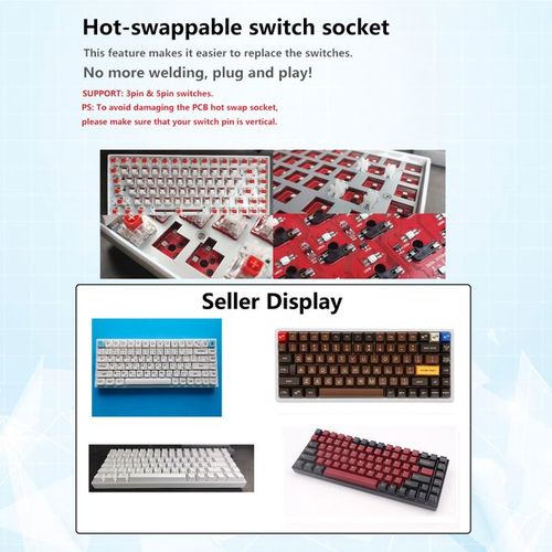Generic 84-Key Mechanical Keyboard Kit Three Mode For Laptop Desktop ...