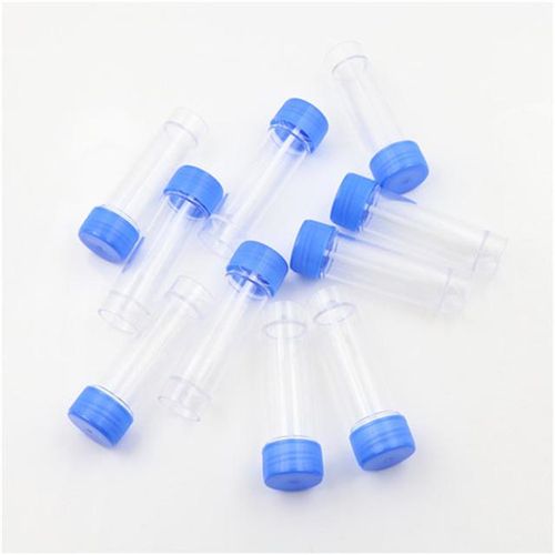 Generic 10pcs 30ml Stool Chemistry Plastic Test Tubes With Spoon Clear ...