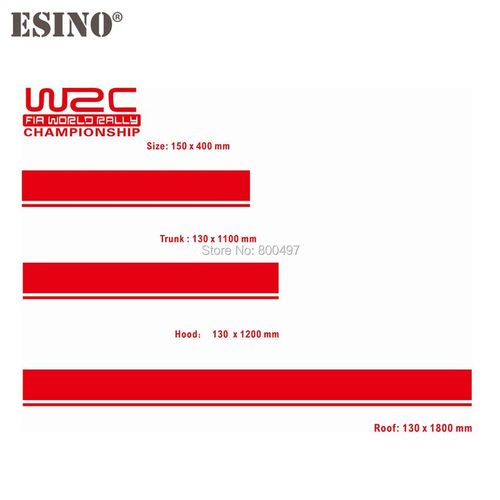 Generic New Car Accessories WRC FIA Rally Championship Stripe Set Car ...