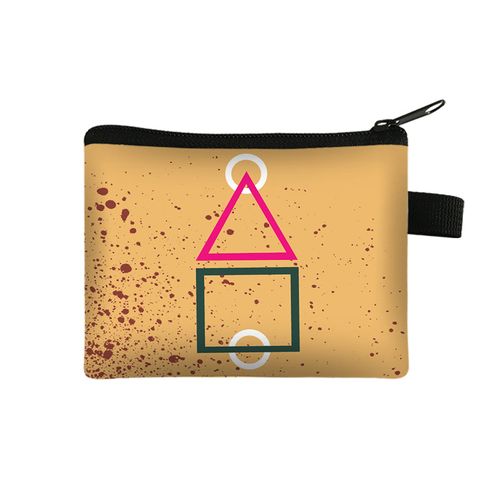 Fashion Squid Game Coin Purse Triangle Round Square Mask Man 3D Print ...