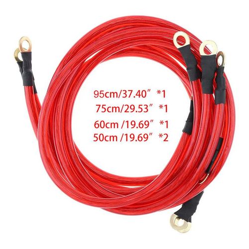 Generic Universal 5 Point Car Earth Ground Cables Wire System Kit High ...