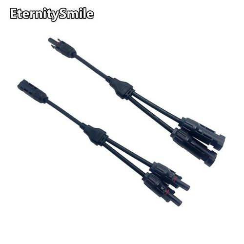 Generic Solar Panel Connector 1 to 2 Cable Combiner Y Branch Connector ...