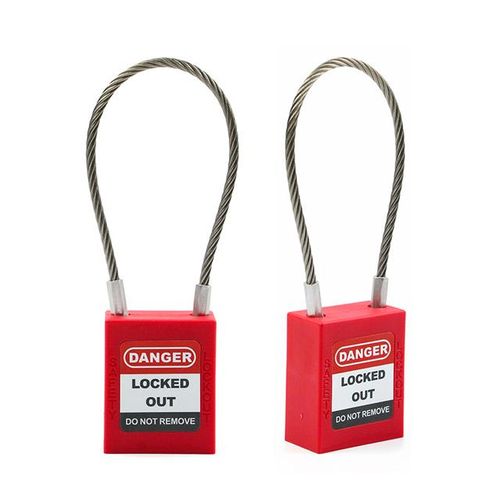 Generic Lockey Adjustable Loto Locks 175mm Stainless Steel Cable Wire ...