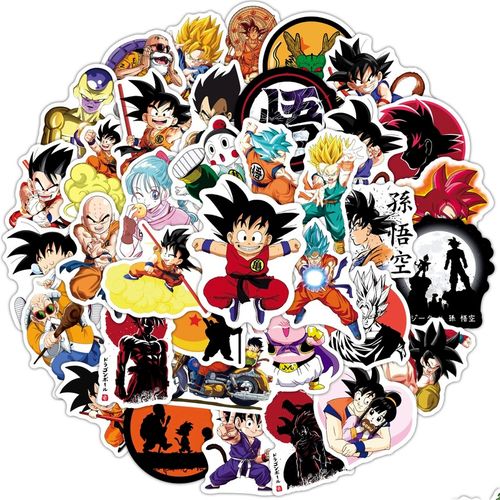 Generic 100Pcs Dragon Ball Super Anime Cartoon Saiyan Goku Sticker ...