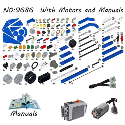 Generic 9686 Technical Parts Multi Technology MOC Brick Educational ...