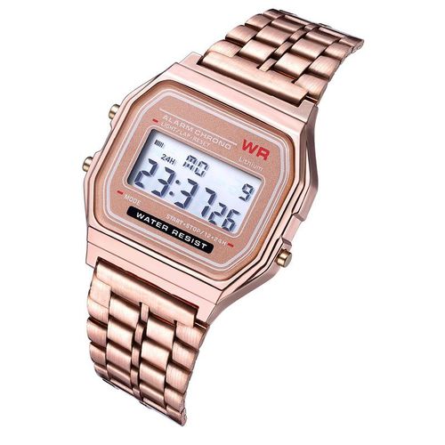 Fashion Luxury LED Dial Watches for Men Stainless Steeold Sliver ...