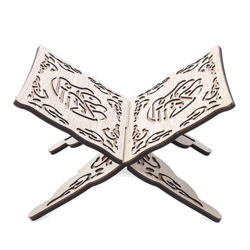 Generic Holy Quran Holder Book Stand Rihal Rehal Wooden Carved Eid with ...