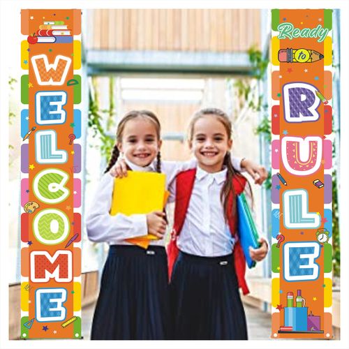 Generic Back To School Decoration Banner Welcome Bulletin Board Porch ...