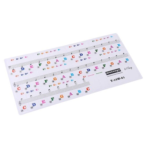 Generic 61 Key Piano Keyboard Sticker PVC Note Label Decal Piano ...