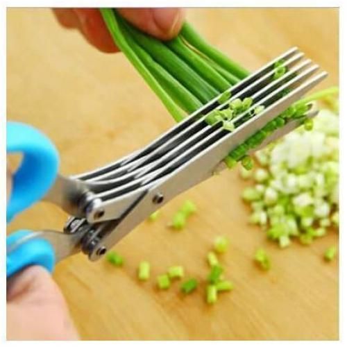 Vegetable cutting scissors store