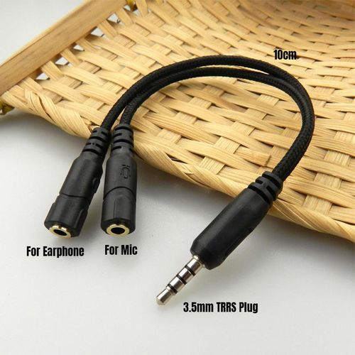 Generic 3.5mm Microphone Adapters 4 Pole To 3 Pole TRS Male To Female ...