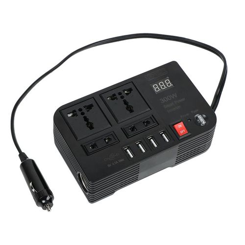 Generic DC 12V to AC 220V Converter Car Power Adapter 300W 4 USB Ports ...