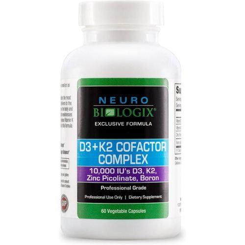Neuro biologix Vitamin D3 + K2 Cofactor Complex (10 000 IUs / 45 Mcg ...