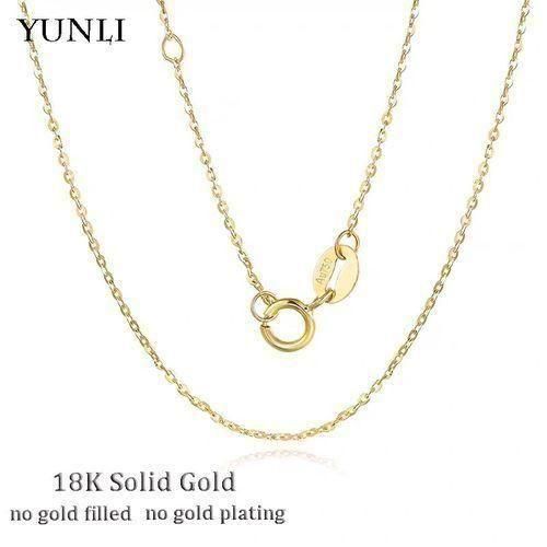 Fashion Yunli 18k Gold Chain Necklace Classic O Chain Design Pure ...