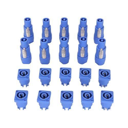 Generic 3 Pin AC Power Con Male and Female Head Connectors,Input ...