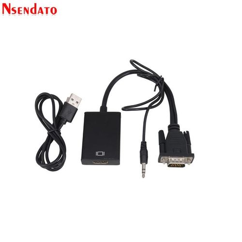Generic Vga To Hd Cable Converter Adapter Output 1080p Hd Audio Tv ...