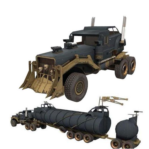 Generic 1:25 Mad Max War Rig Car Tractor DIY 3D Paper Model Building ...