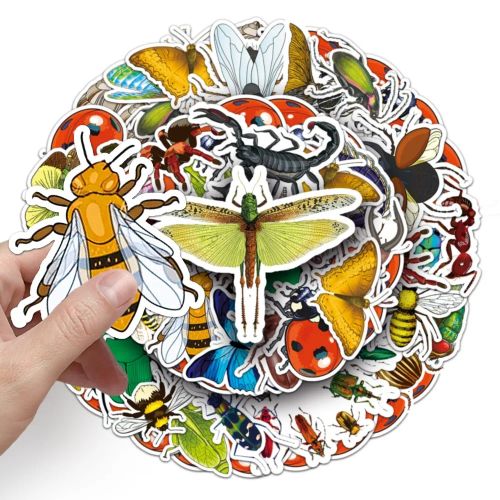 Generic 60pcs Vintage Retro Butterfly Bee Insects Stickers Aesthetic ...