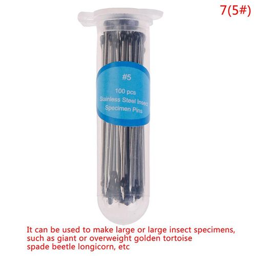 Generic 100 Pieces Insect Pins Specimen Needle Stainless Steel With ...