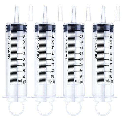 Generic 4 Pcs 100Ml Large Syringe with Cap, Individually Sterile ...