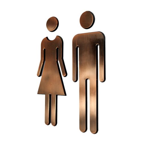 Generic 2pcs Plastic Adhesive Toilet Signs Restroom Washroom Signage ...