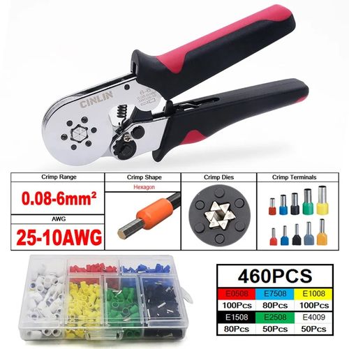 Generic Tube Bootlace VE&TE Terminals Crimping Pliers & Terminal ...
