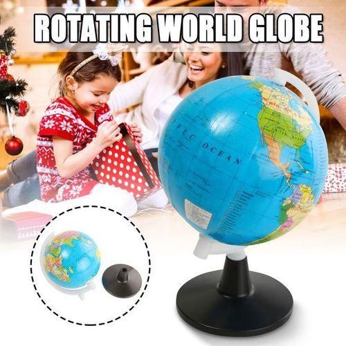 Generic 8.5cm 3inch Stand Rotating World Globe Map Kids Toy School ...