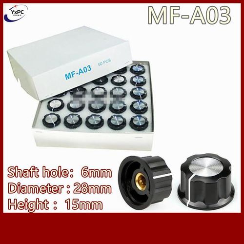 Generic 50pcs MF-A03 A03 Skirt knob 6mm Potentiometer Bakelite knob ...